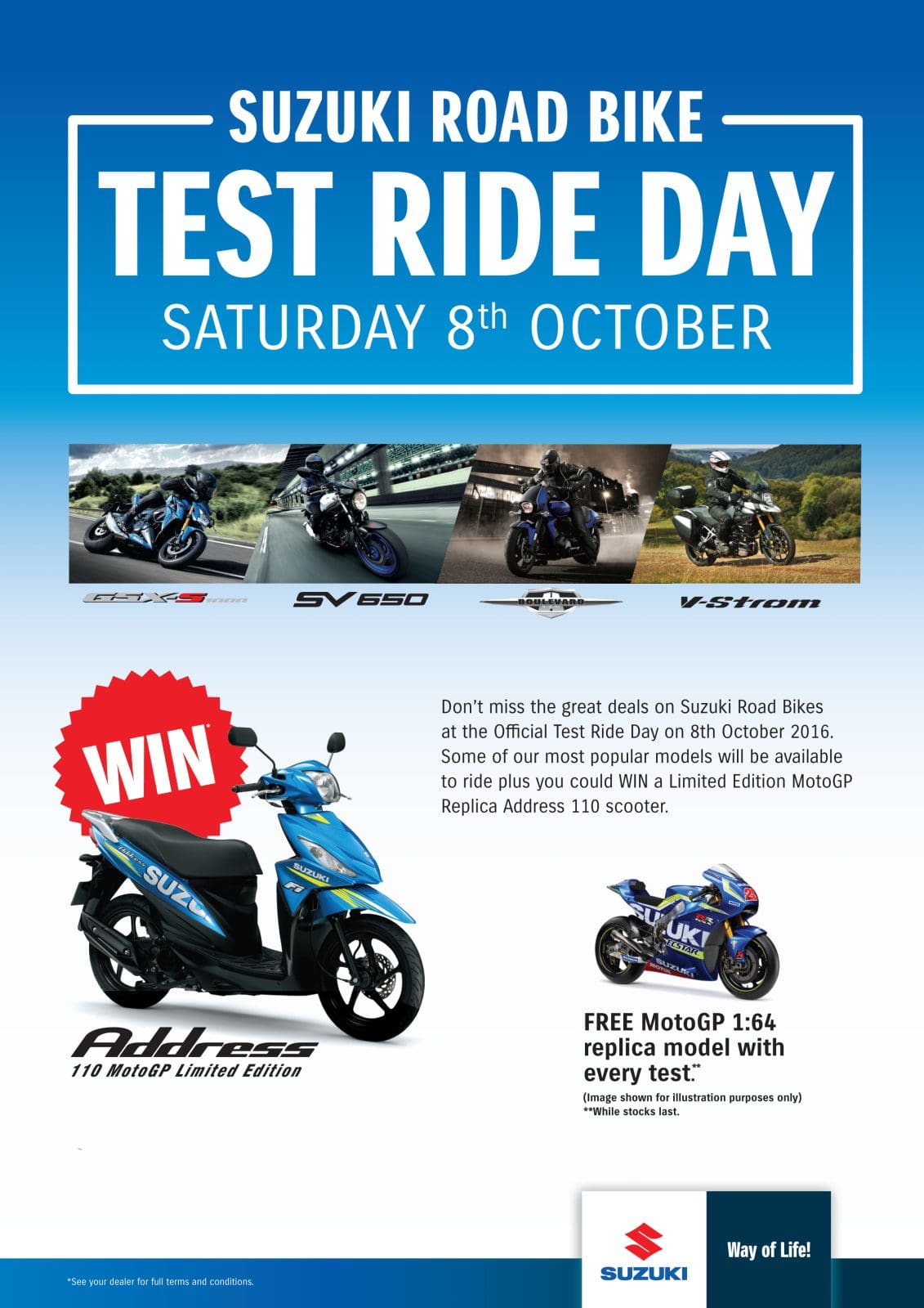 Suzuki Test Ride Day – October 8th - Australian Motorcycle News