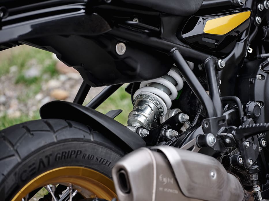 All-new Himalayan - Rear Suspension Close Up - Australian Motorcycle News