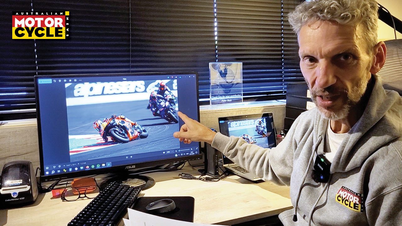 Peter Bom reporting for AMCN on Day 3 of the 2025 Hungarian MotoGP, Aug ...