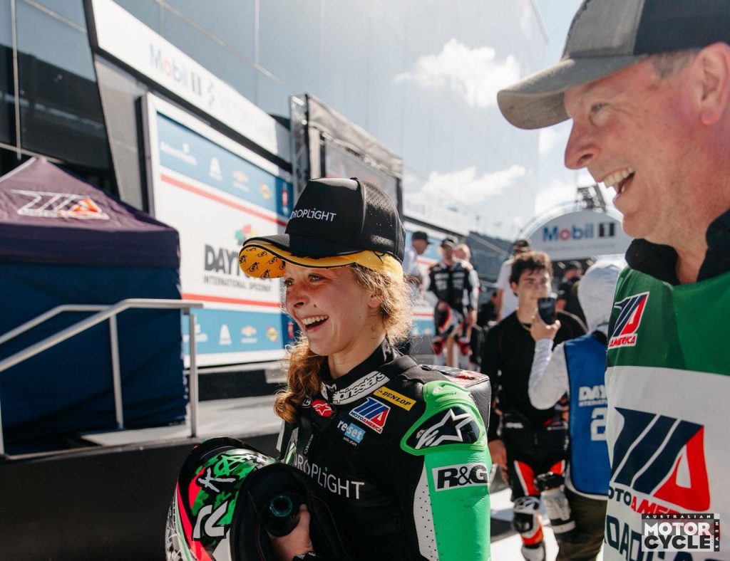 Kayla Yaakov makes history at Daytona 200 - Australian Motorcycle News